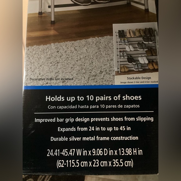 Mainstays | Storage & Organization | 2 Tier Expandable Shoe Rack | Poshmark